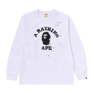 A BATHING APE X Joshua Vibes College Long-sleeve Tee - White