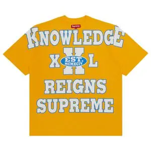 Supreme Overprint Knowledge Short-sleeve Top 'gold' Gold