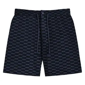 Kith Flocked Monogram Mason Short - Blue