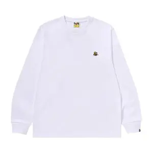 Men's Bape White Long Sleeve Tees
