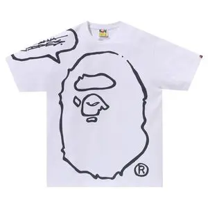 A BATHING APE X Joshua Vides Ape Head Tee - White