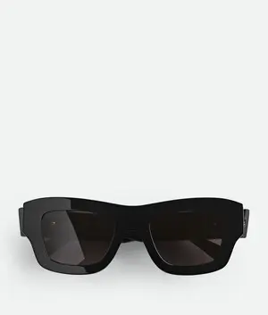 BOTTEGA  VENETA Bottega Veneta Ultrathin Square Frame Sunglasses - Black/grey