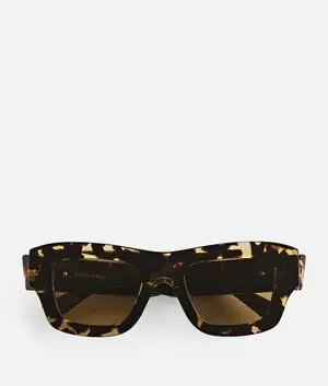 BOTTEGA  VENETA Bottega Veneta Squared Sunglasses - Havana/brown