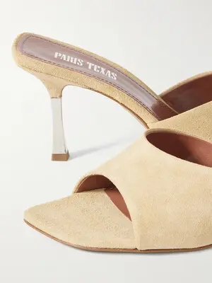 Paris Texas Lorena Suede Mules - Cream
