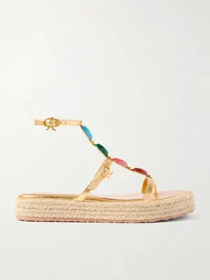 Gianvito Rossi Trimmed Espadrilles