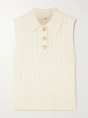 FRAME Cable-knit Wool Vest