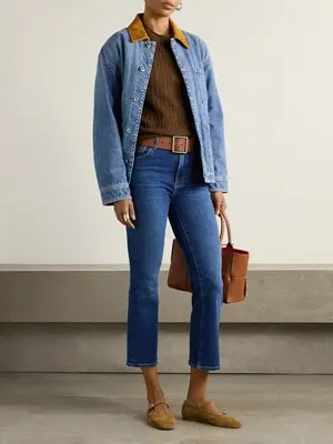 FRAME Reboot Crop High-rise Bootcut Jeans