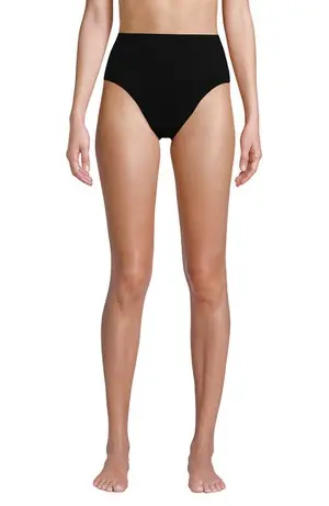 LANDS' END High Waisted Bikini Bottom - Black