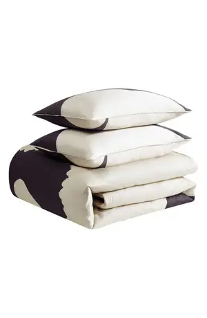 Marimekko Unikko Duvet Cover & Shams Set - Open Charcoal