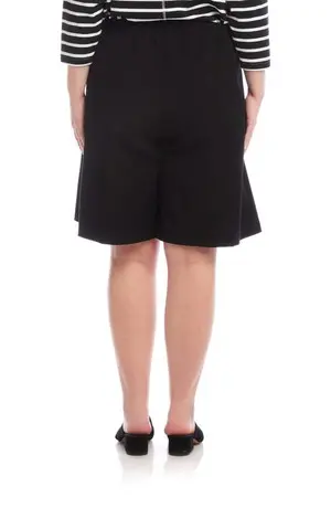 Karen Kane High Waist Stretch Twill Shorts - Black