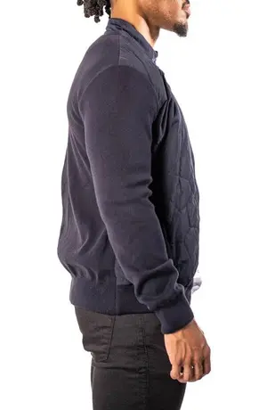 MACEOO Quilted & Knit Bomber Jacket