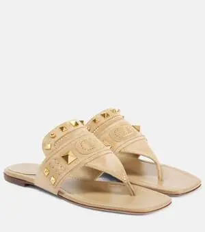 Valentino Garavani Plaster Caster Thong Sandals - Beige