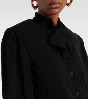Balenciaga Tie-neck Crêpe Blouse
