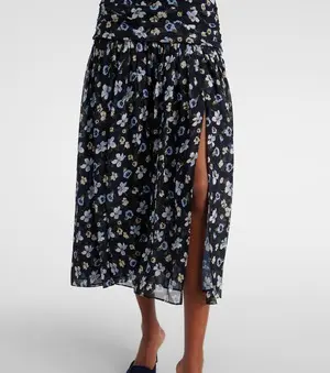 Veronica Beard Brock Floral-printed Halterneck Midi Dress - Multicoloured