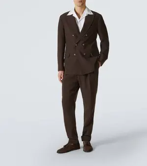 Brunello Cucinelli Double-breasted Linen Suit