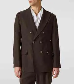 Brunello Cucinelli Double-breasted Linen Suit