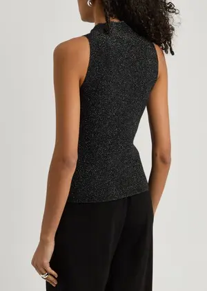 Vince Metallic-knit Tank