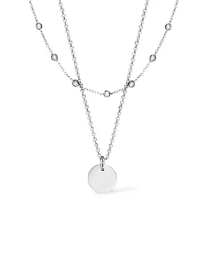ANA LUISA Willow Coin Necklace Set - Silver