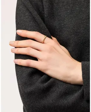 ANA LUISA Solid Dome Rope Ring