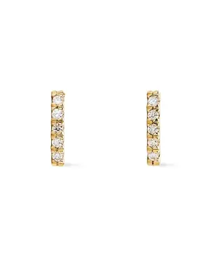 ANA LUISA Pave Lab-grown Diamond Bar Stud Earrings - Gold