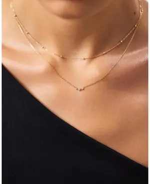 ANA LUISA Triple Lab-grown Diamond Chain Necklace