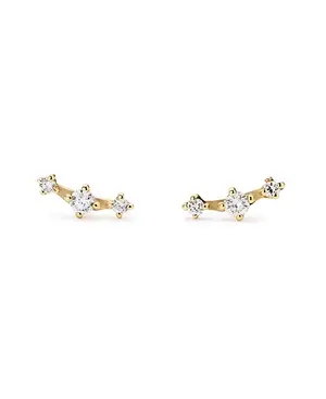 ANA LUISA Triple Lab-grown Diamond Studs - Gold