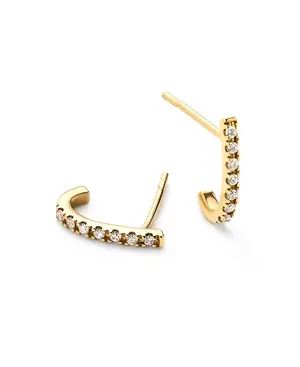 ANA LUISA Lab-grown Diamond Huggie Stud Earrings - Gold