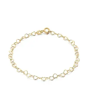 ANA LUISA Solid Yellow Heart Chain Bracelet - Gold