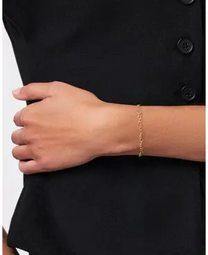 ANA LUISA Solid Yellow Heart Chain Bracelet
