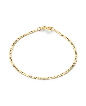 ANA LUISA Solid Flat Mariner Chain Bracelet - Gold