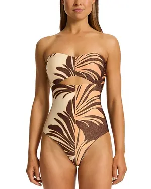 JETS Cutout One-piece Swimsuit - Chocolate