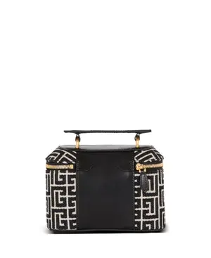Balmain B-buzz Vanity In Monogram Jacquard