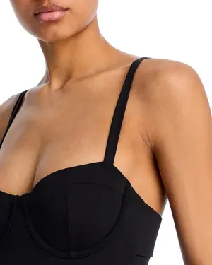 Aqua Underwire One Piece Swimsuit - Black