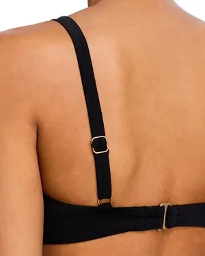 Aqua Underwire Bikini Top - Black