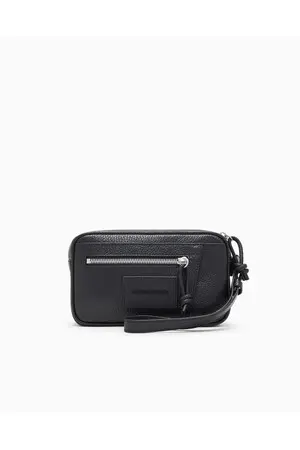 Emporio Armani Tumbled Leather Washbag - Black