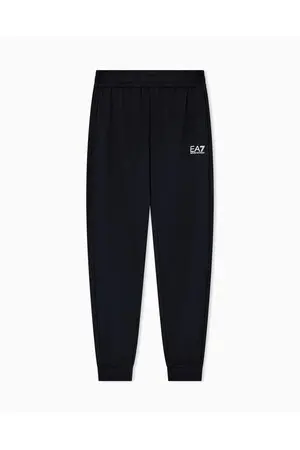 EA7 Core Identity Cotton Jogger Pants - Blue