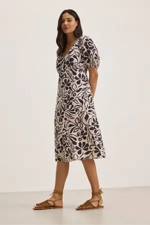 Velvet By Graham & Spencer India Printed Midi Dress
