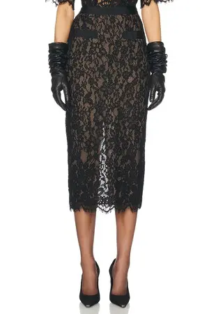 HELSA The Lace Midi Skirt