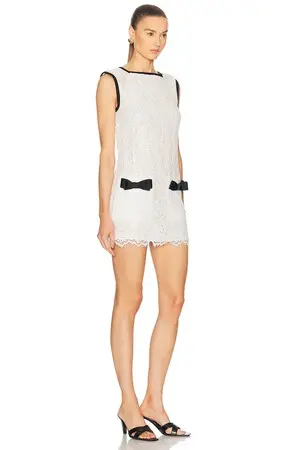 HELSA Lace Mini Dress - White