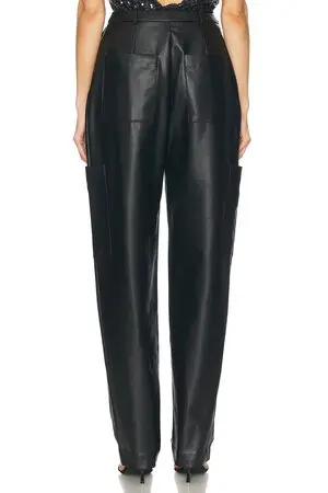 Lapointe Stretch Faux Leather Tapered Trouser