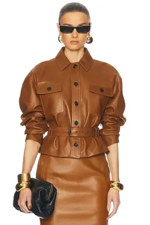 Women's Belted Leather Jackets