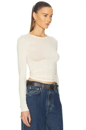 FLORE FLORE Olivia Long Sleeve Top - Off White
