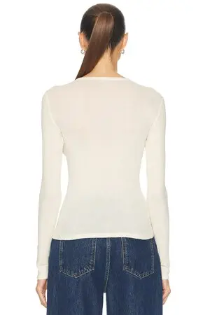 FLORE FLORE Olivia Long Sleeve Top - Off White