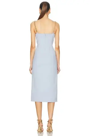 Carolina Herrera Chain Strap Midi Dress