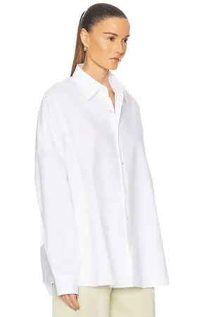 OURS THE BRAND Camicia Oversized Top - Bianco Vela