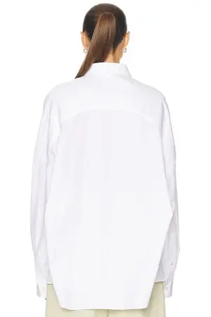 OURS THE BRAND Camicia Oversized Top - Bianco Vela