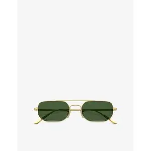 Oliver Spencer Angular-frame Steel Sunglasses