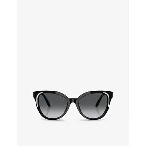SWAROVSKI Sk6031 Butterfly Sunglasses - Black