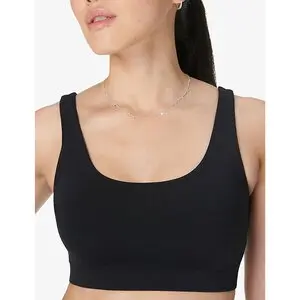 Sweaty Betty All Day Scoop-neck Stretch-woven Bralette - Black