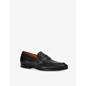 TOD'S Grained-leather Loafers - Black